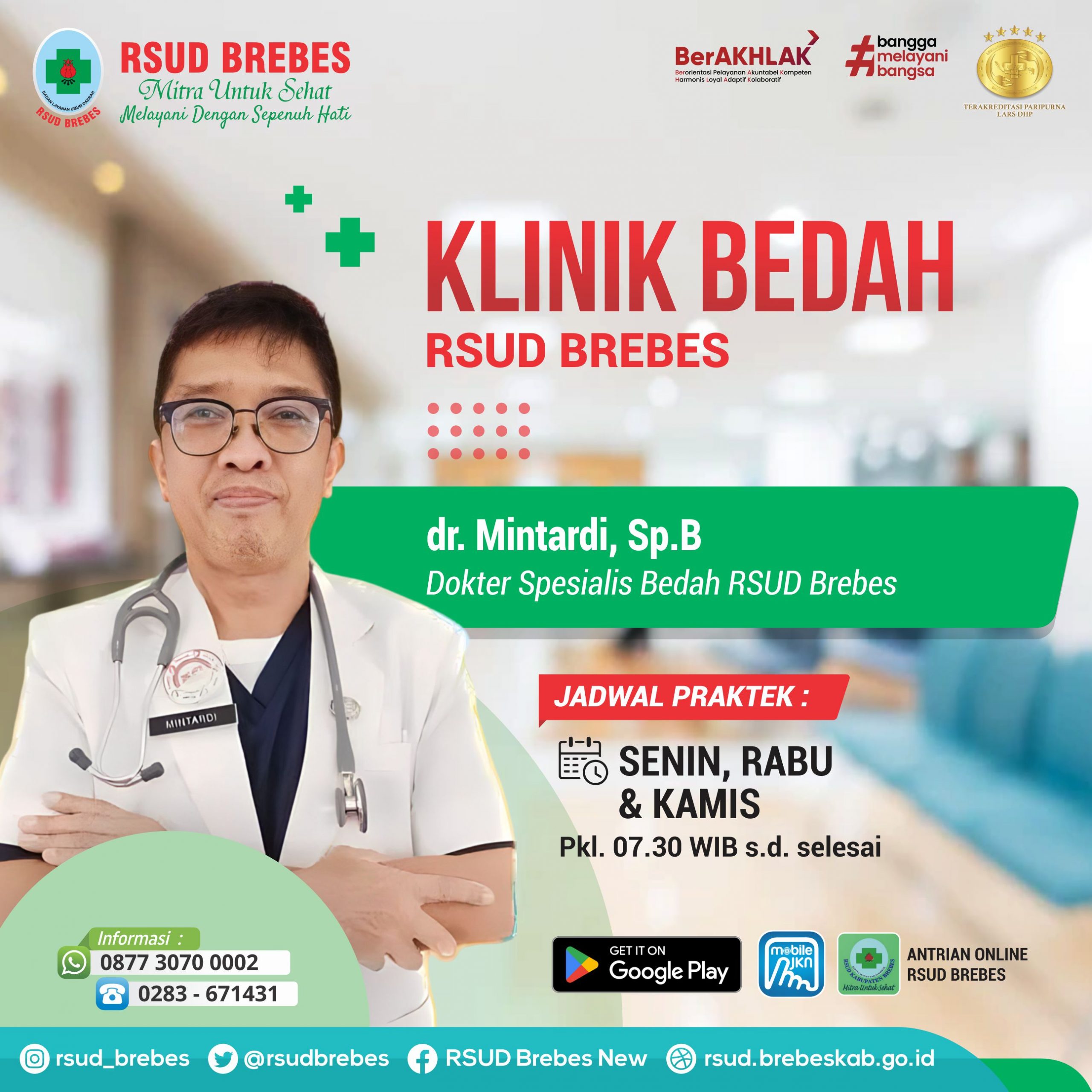 dr. Mintardi, Sp.B - RSUD Brebes