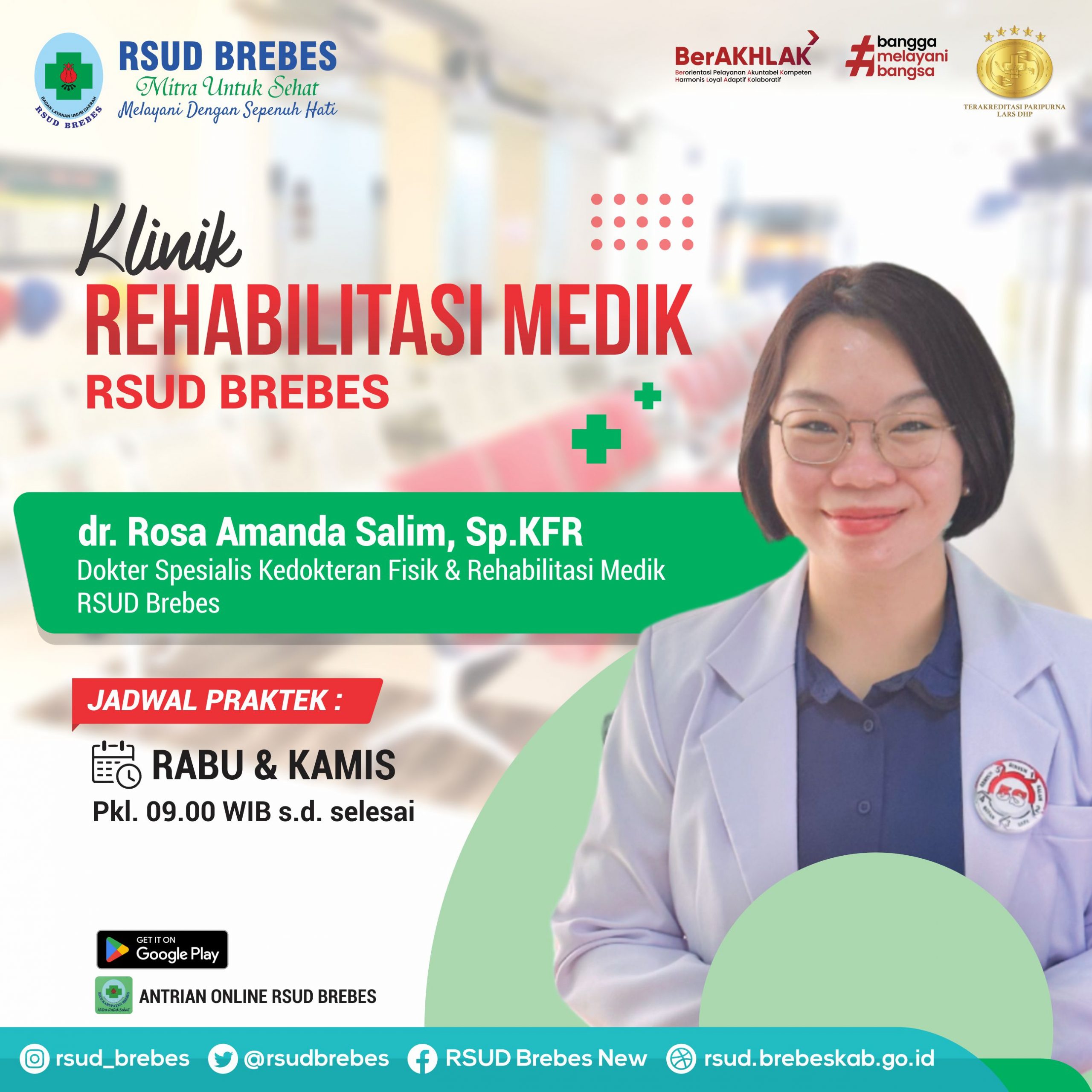 dr. Rosa Amanda Salim, Sp.KFR - RSUD Brebes
