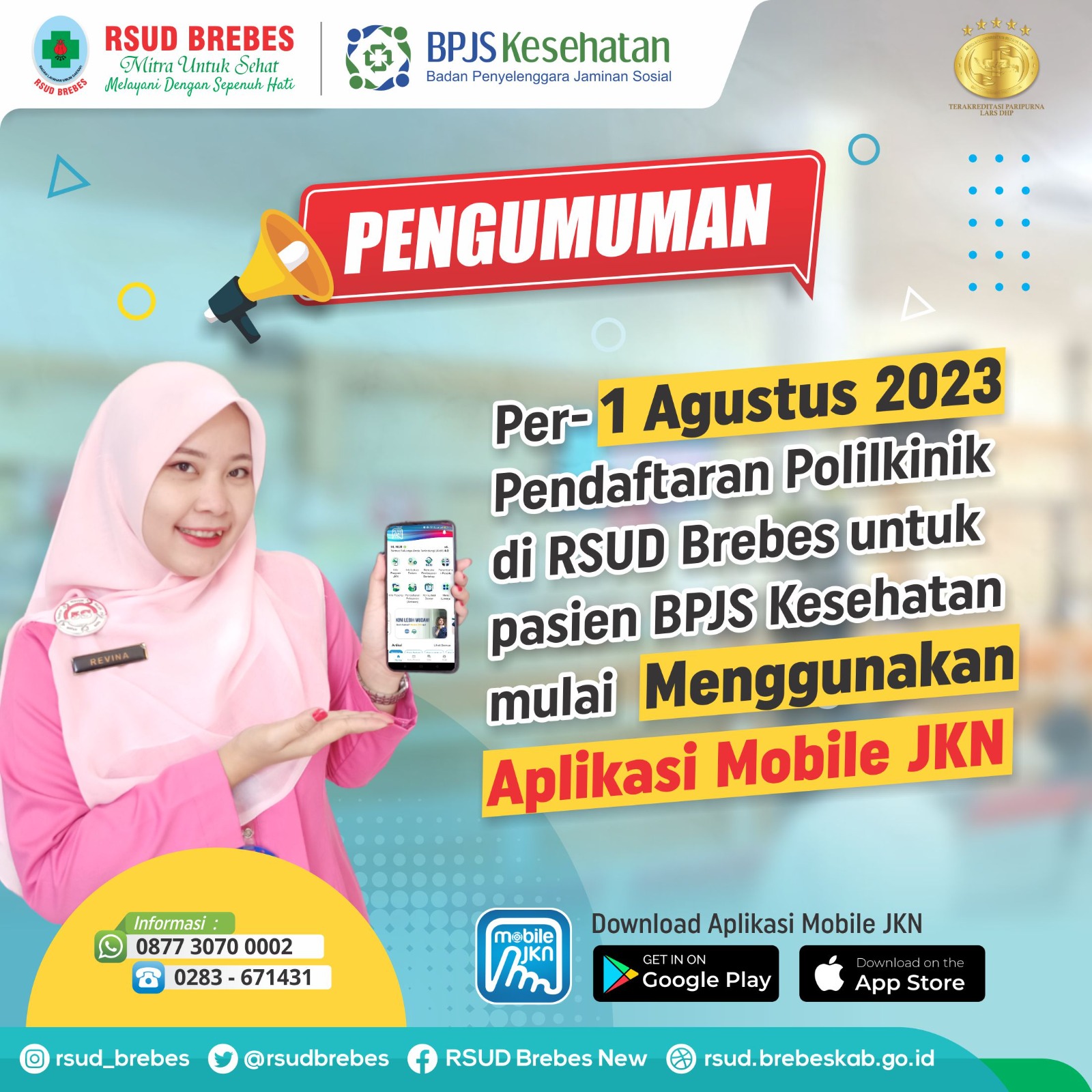INFORMASI PENDAFTARAN ONLINE POLIKLINIK - RSUD Brebes