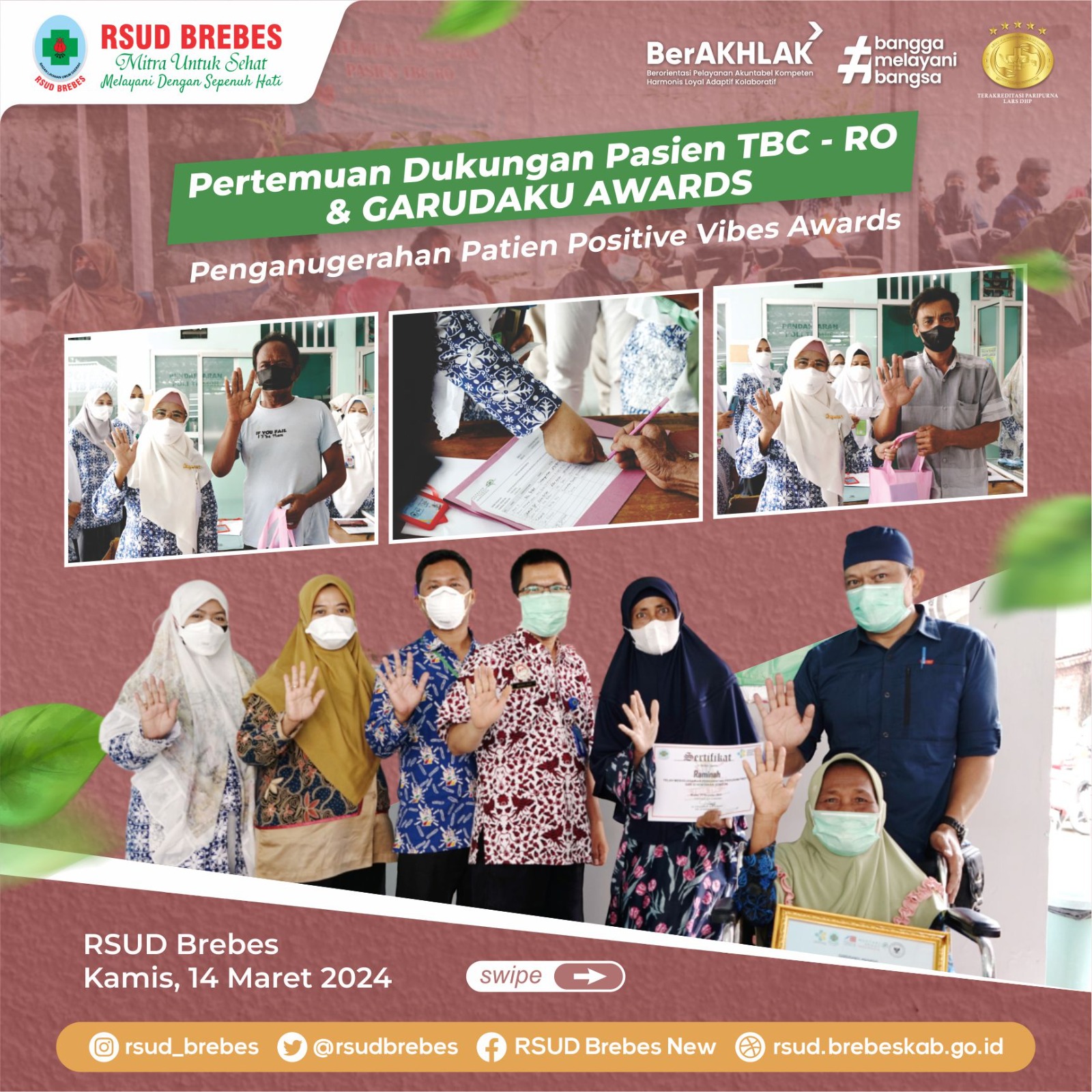 Pertemuan Dukungan TBC-RO dan Garuda Awards : Penganugerahan Patient ...