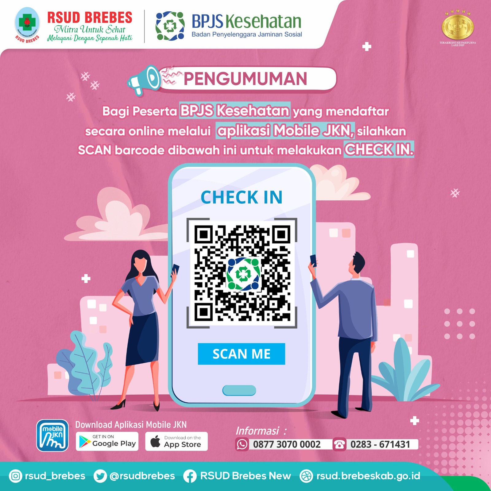 INFORMASI PENDAFTARAN BAGI PESERTA MOBILE JKN - RSUD Brebes