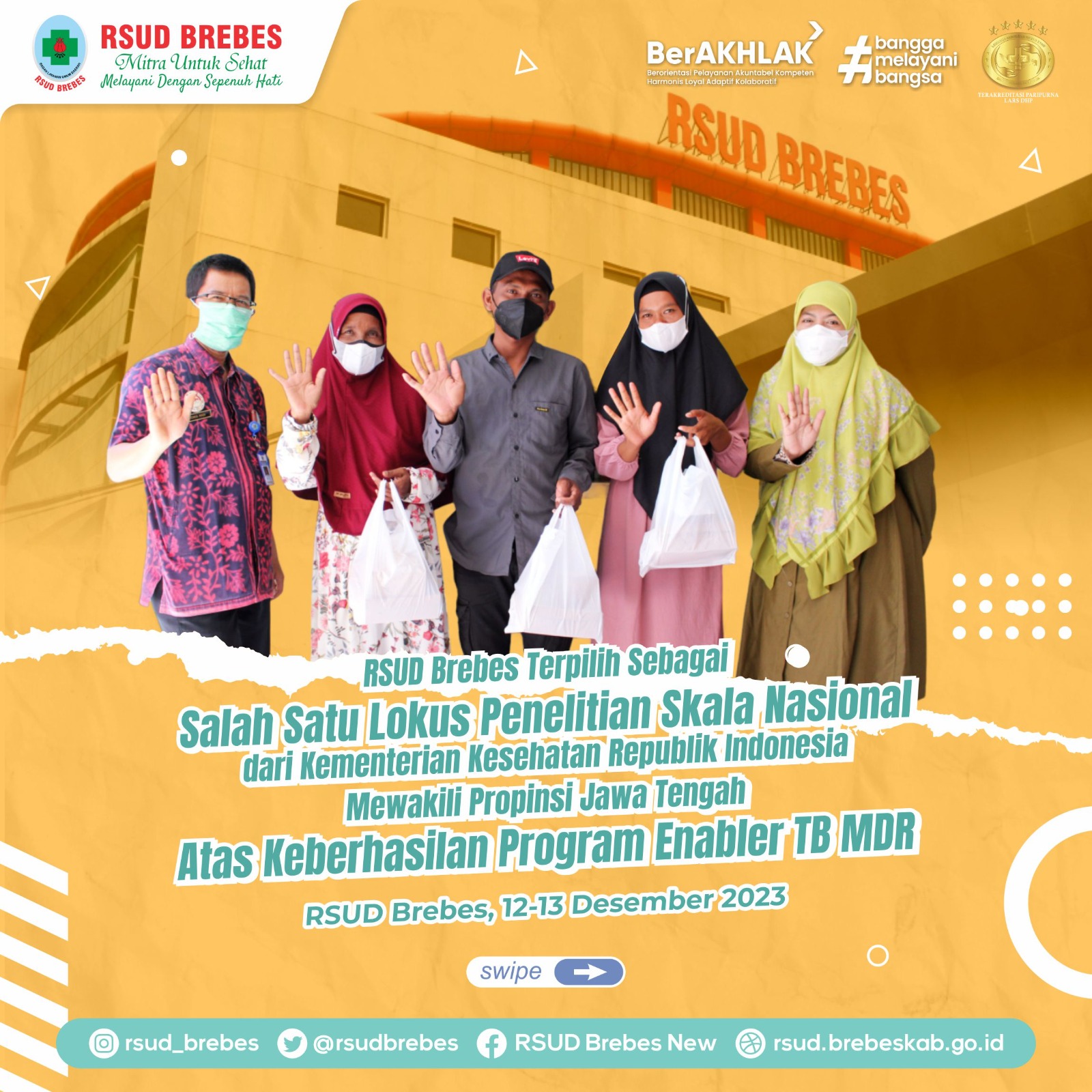 RSUD BREBES TERPILIH MENJADI LOKUS RISET NASIONAL KEMENKES RI ATAS KEBERHASILANNYA DALAM PROGRAM ...