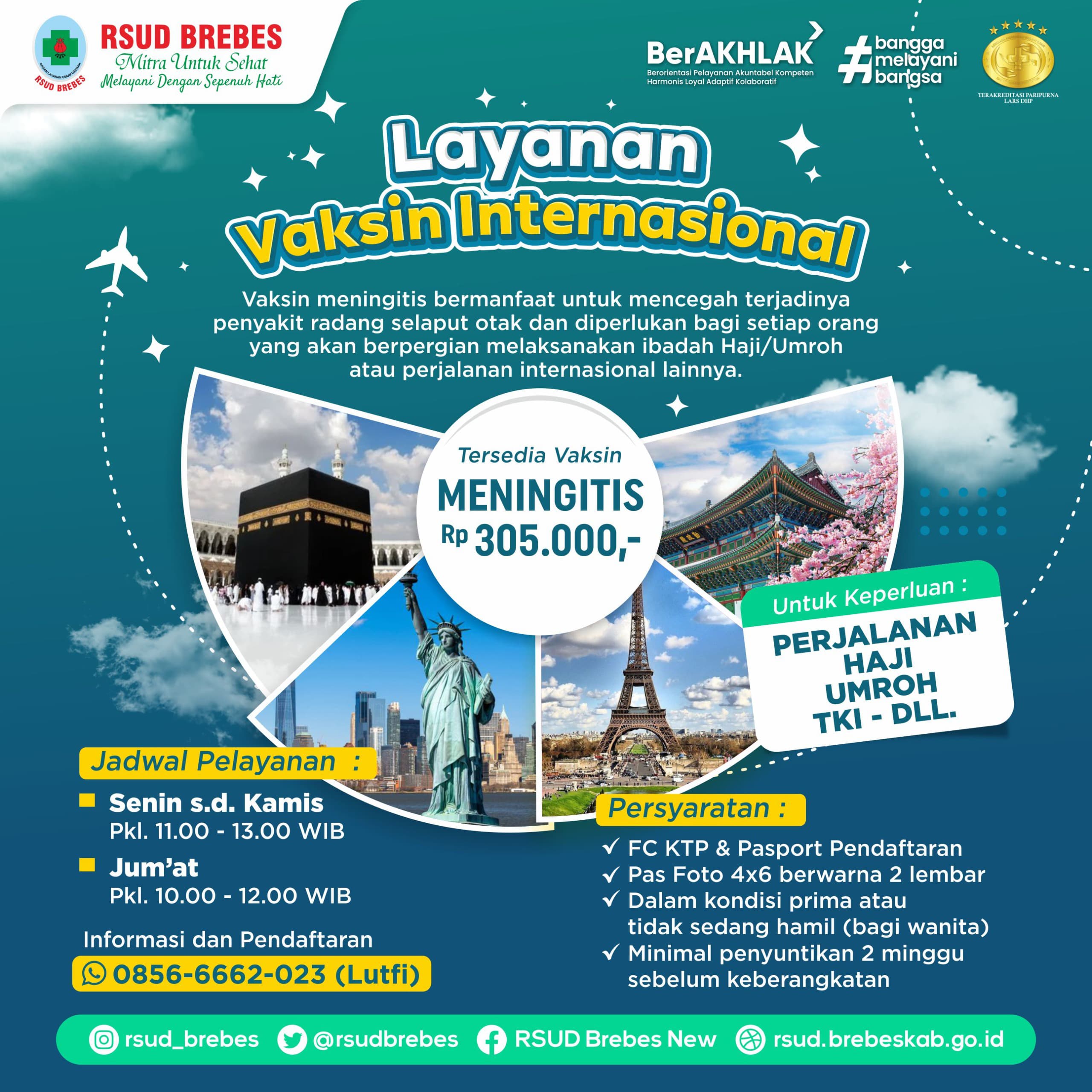Layanan Vaksin Internasional RSUD Brebes - RSUD Brebes